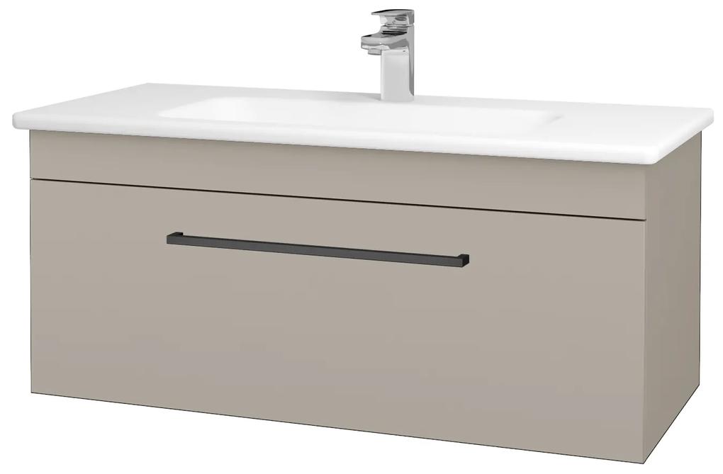 Dřevojas Koupelnová skříň ASTON SZZ 100 Varianta: N01 Bílá lesk / Úchytka T06 / D15 Nebraska