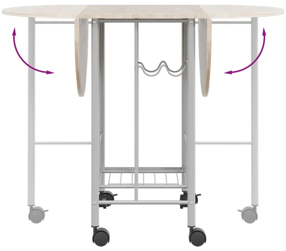 vidaXL Marketos Pětidílný jídelní set skládací, MDF