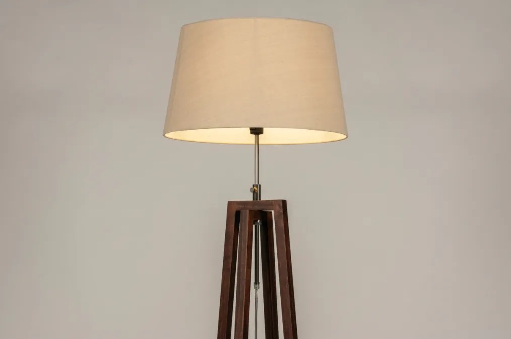 Stojací designová lampa Paola Taupe and Dark Brown