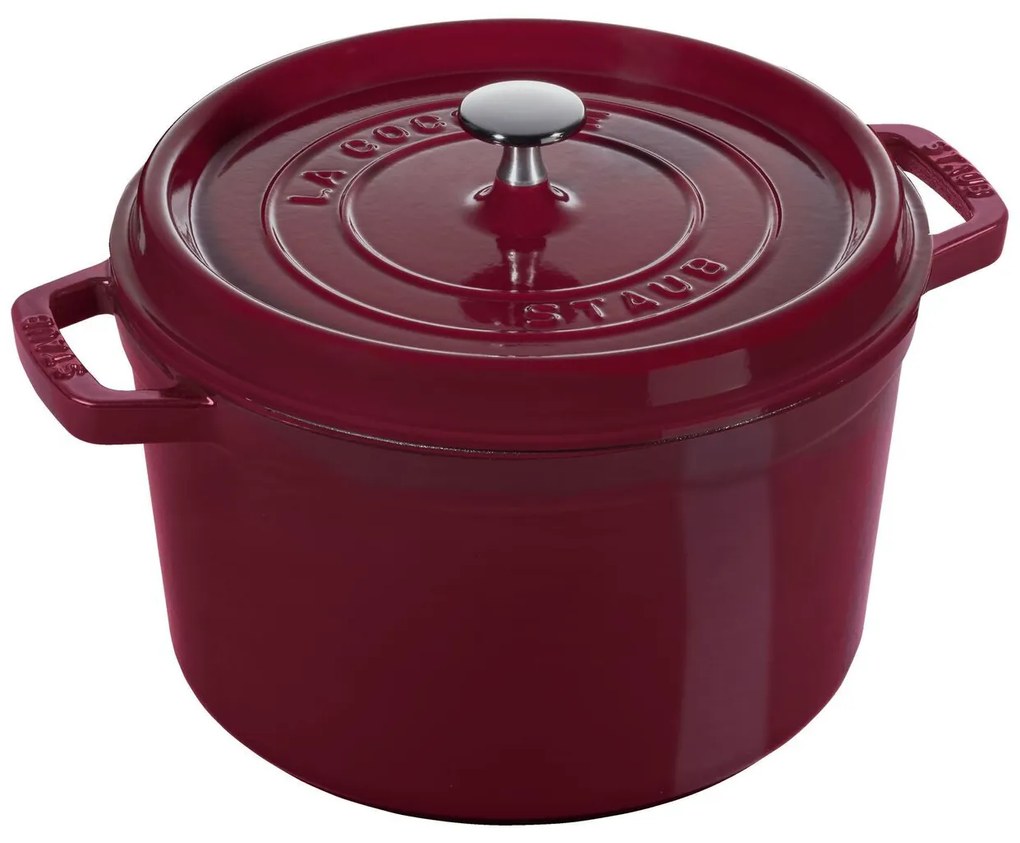 Staub Cocotte hrnec vysoký kulatý 24 cm/4,8 l bordeaux, 125024808