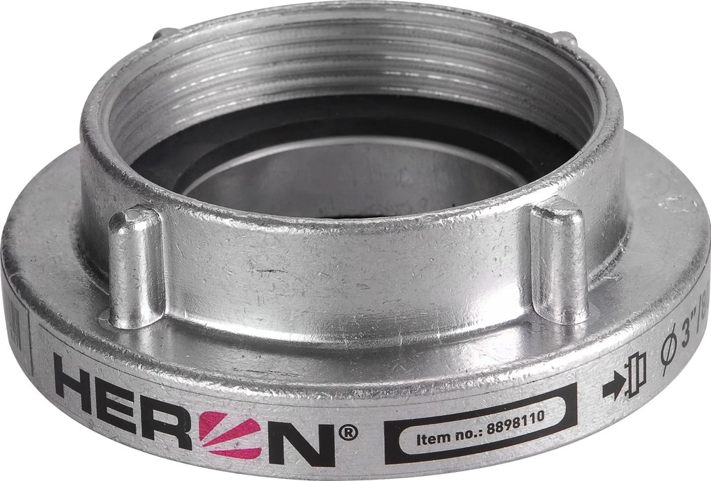 HERON-prislusenstvi Spojka B75 pevná, vnitřní závit NPT, tlakové/sací těsnění, 3" (80mm)