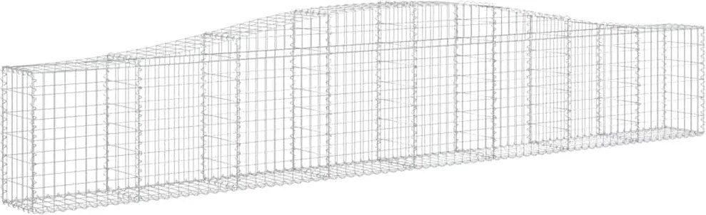 Klenuté gabionové koše 3 ks 400x30x60/80 cm pozinkované železo 3145801