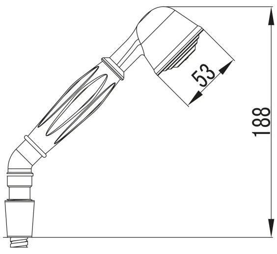 Aqualine - Ruční sprcha VICTORIA mosaz/lesklý chrom