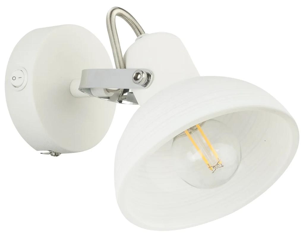 Globo 54657-1 AMORY - Nástěnná lampička v bílé barvě s vypínačem