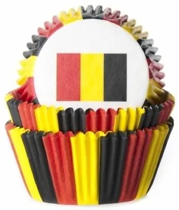 Košíček na muffiny vlajka Belgie 50ks - House of Marie