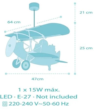Dalber 54602 - Dětský lustr LITTLE LION 1xE27/15W/230V