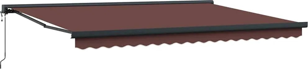 Automatická zatahovací markýza hnědá 450 x 300 cm 3215736