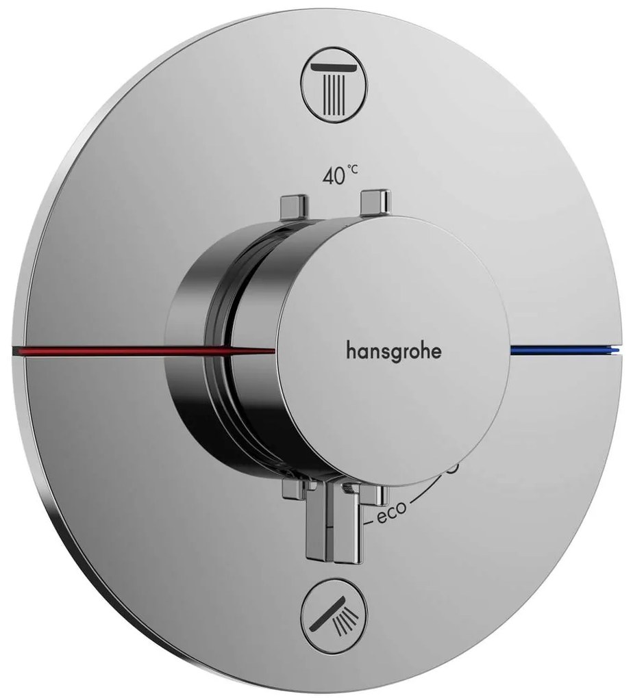 Hansgrohe ShowerSelect Comfort - Termostatická baterie pod omítku, pro 2 spotřebiče, chrom 15556000