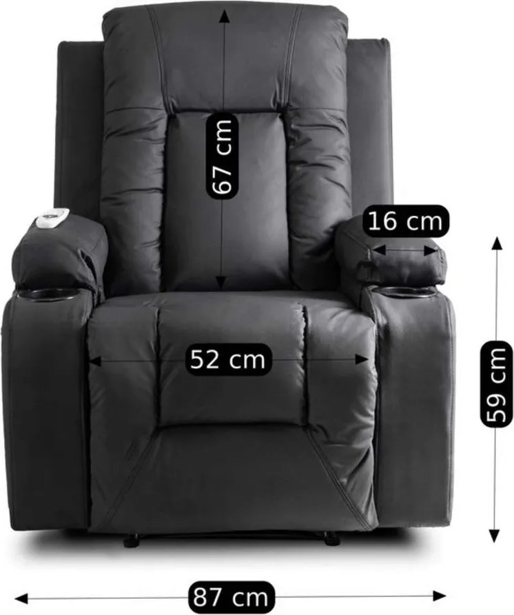 Masážní křeslo Limun 2, černá