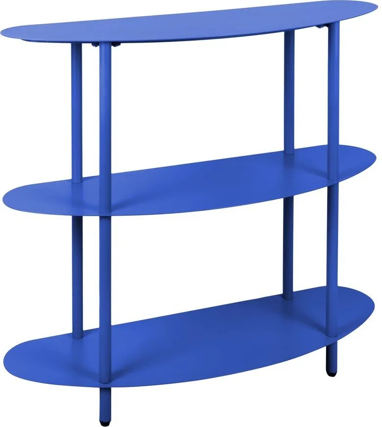Modrý kovový regál 90x82x28 cm Cool Retro – Leitmotiv