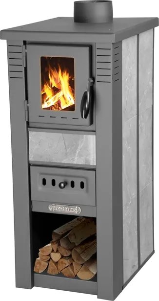 Krbová kamna Pro Lava Ceramic, 6,5 kW, 120 mm, šedá