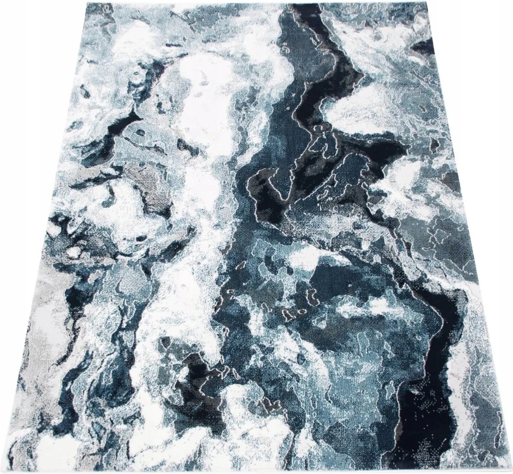 Koberec Do Obývacího Pokoje Ložnice Modrý Moderní Koberec Do Pokoje 200X290