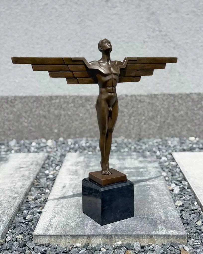 Bronzová socha - Ikarus Art Deco