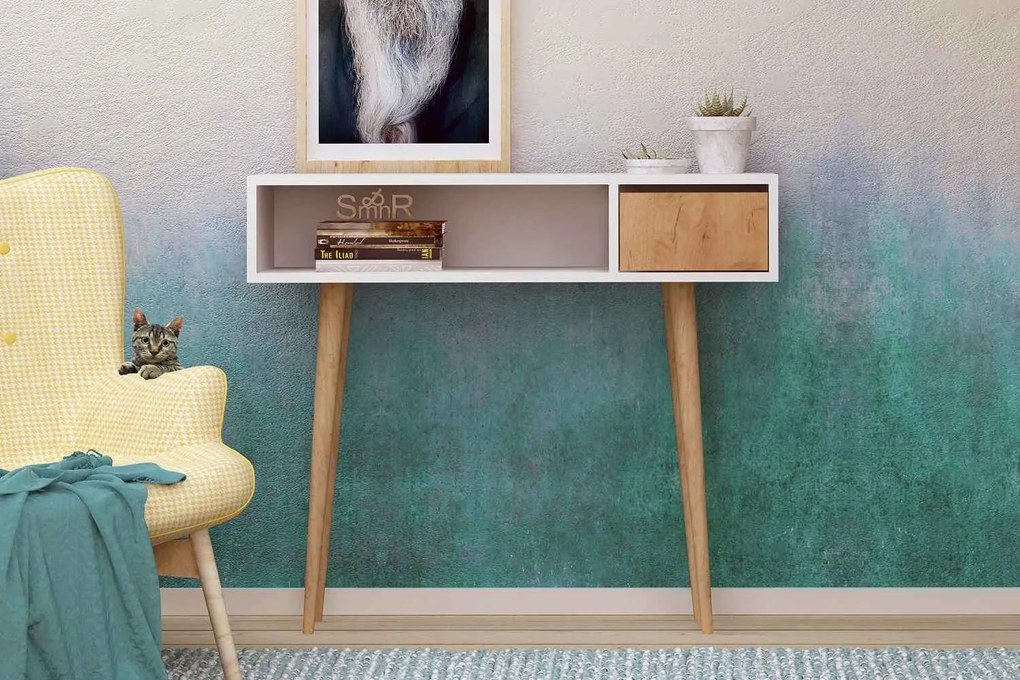 Designová konzole Phailin 100 cm vzor dub