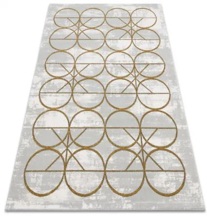 koberec EMERALD výhradní 1010 glamour, stylový kruhovýy krém / zlato velikost 140x190 cm | krásné koberce cz