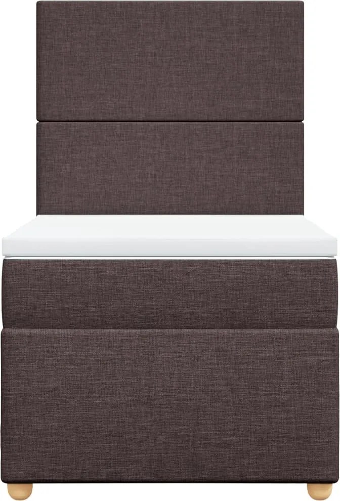 Box spring postel s matrací tmavě hnědá 80x200 cm textil 3291103
