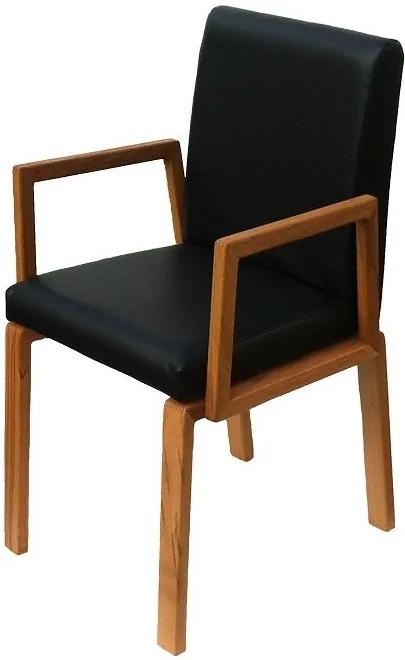 Furniture-nabytek - Čalouněná masivní židle - ekokůže - Kapila