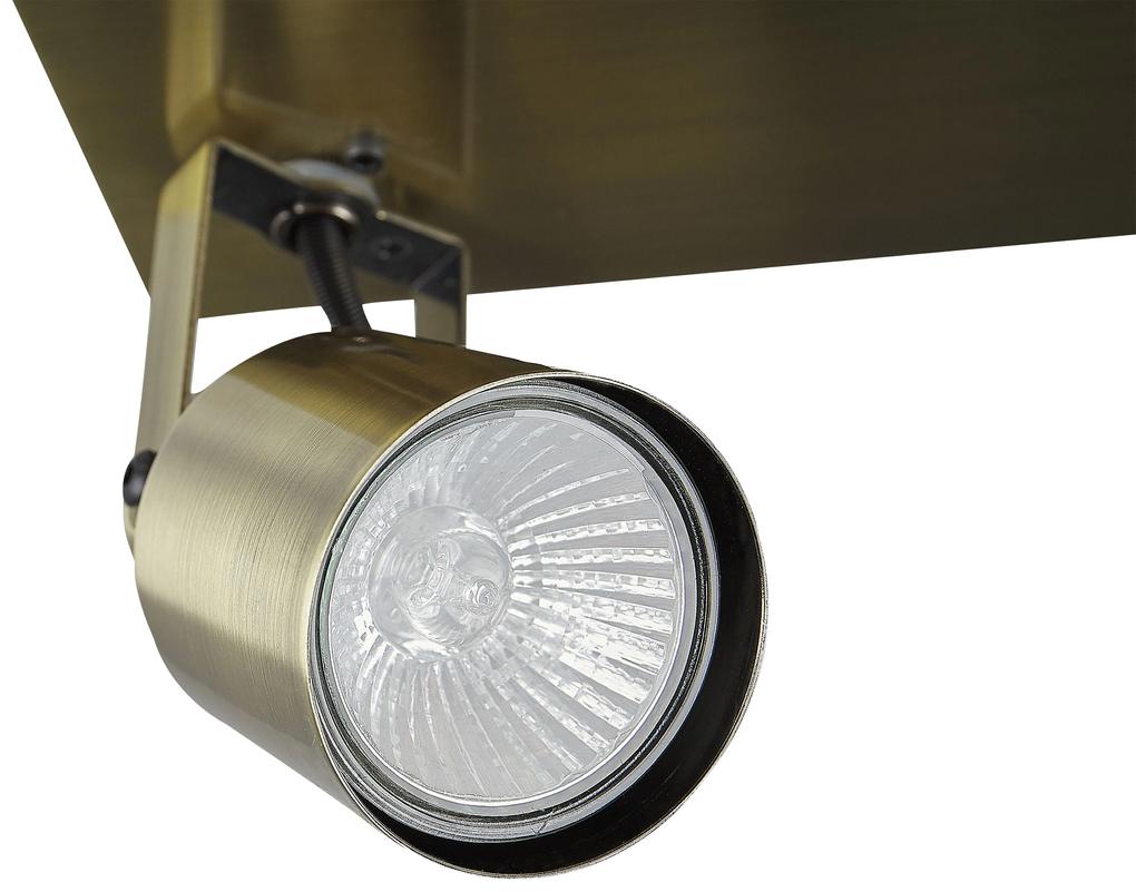 Kovová nástěnná lampa se 4 žárovkami mosazná BONTE Beliani