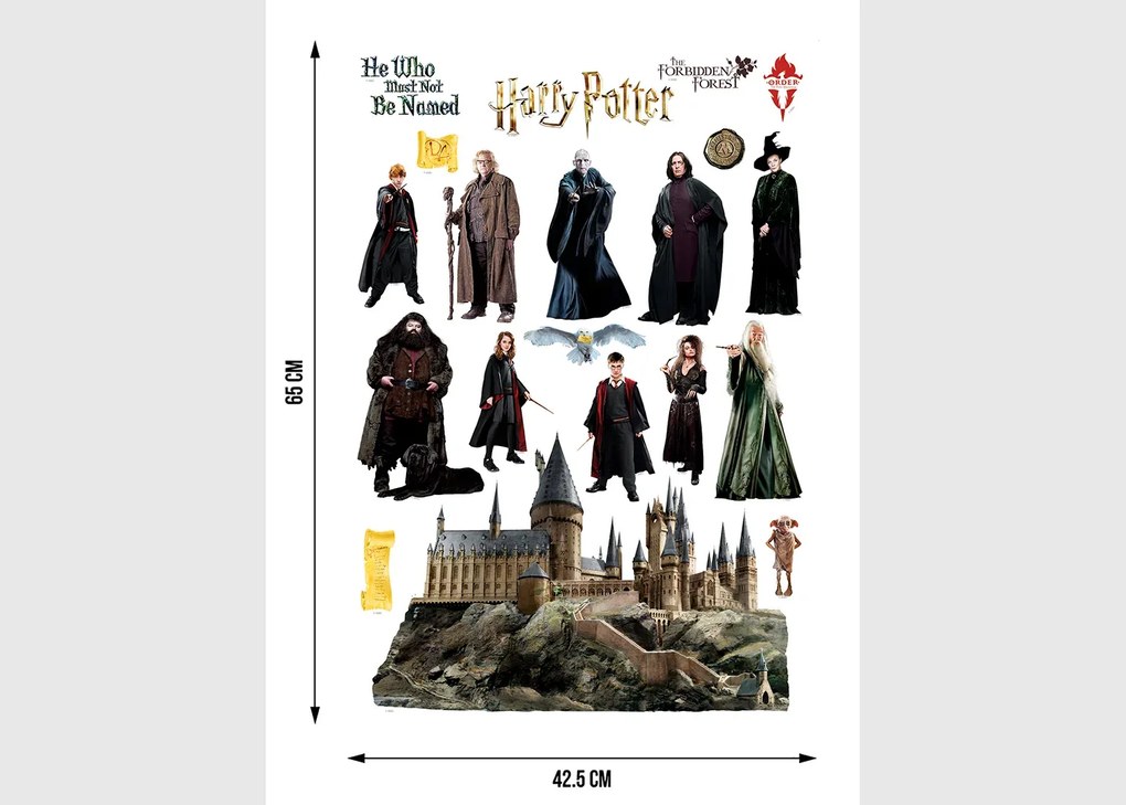 Dětská samolepka na zeď Harry Potter Kouzelné Bradavice | 42.5 x 65 cm | DDKM1655