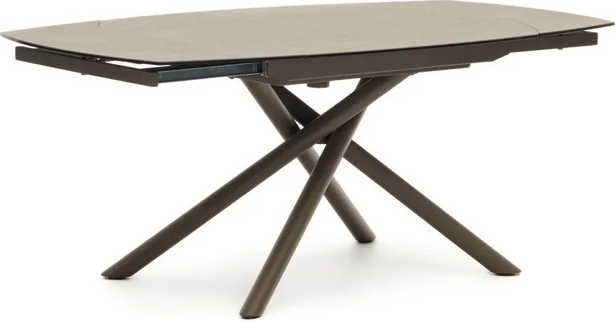 Rozkládací jídelní stůl s přídavnou deskou s keramickou deskou 100x130 cm Yodalia – Kave Home