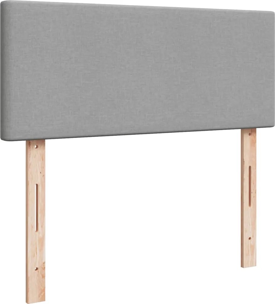 Box spring postel s matrací světle šedá 120 x 200 cm textil 3288148