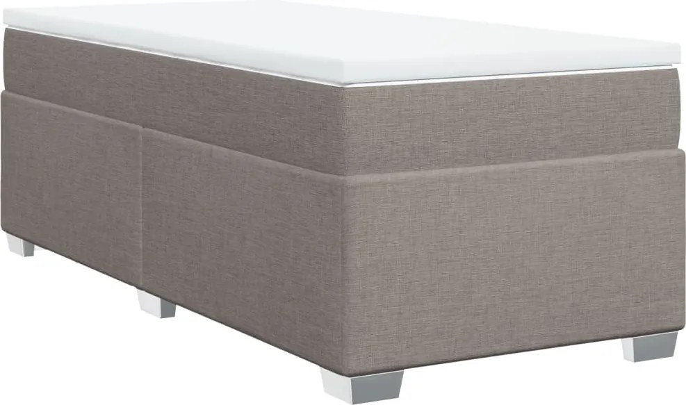 Box spring postel s matrací taupe 90x200 cm textil 3285106
