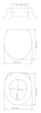 WC sedátko z dřevovláknité desky Wenko Lorca, 44 x 37,5 cm