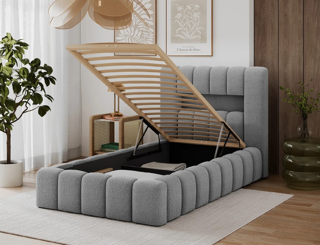 Postel Lamica 90x200 + Dřevěný rám/Standardní zdvih/kontejner