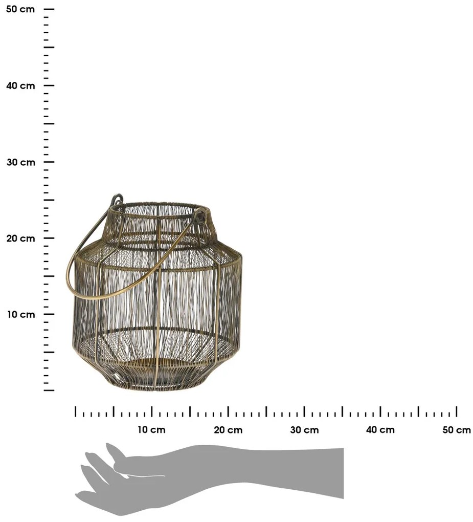 LUCERNA LARA 23X21CM ZLATÁ
