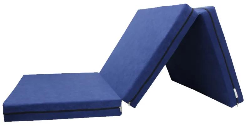 Skládací matrace pro hosty modrá 10 cm 90x195 cm