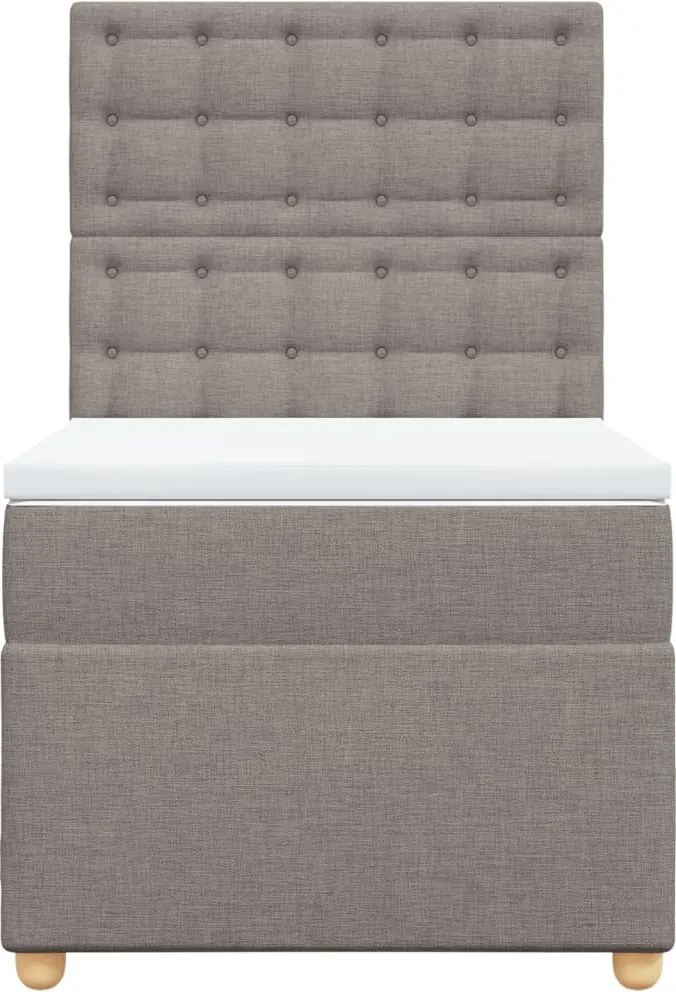 Box spring postel s matrací taupe 100 x 200 cm textil 3291209