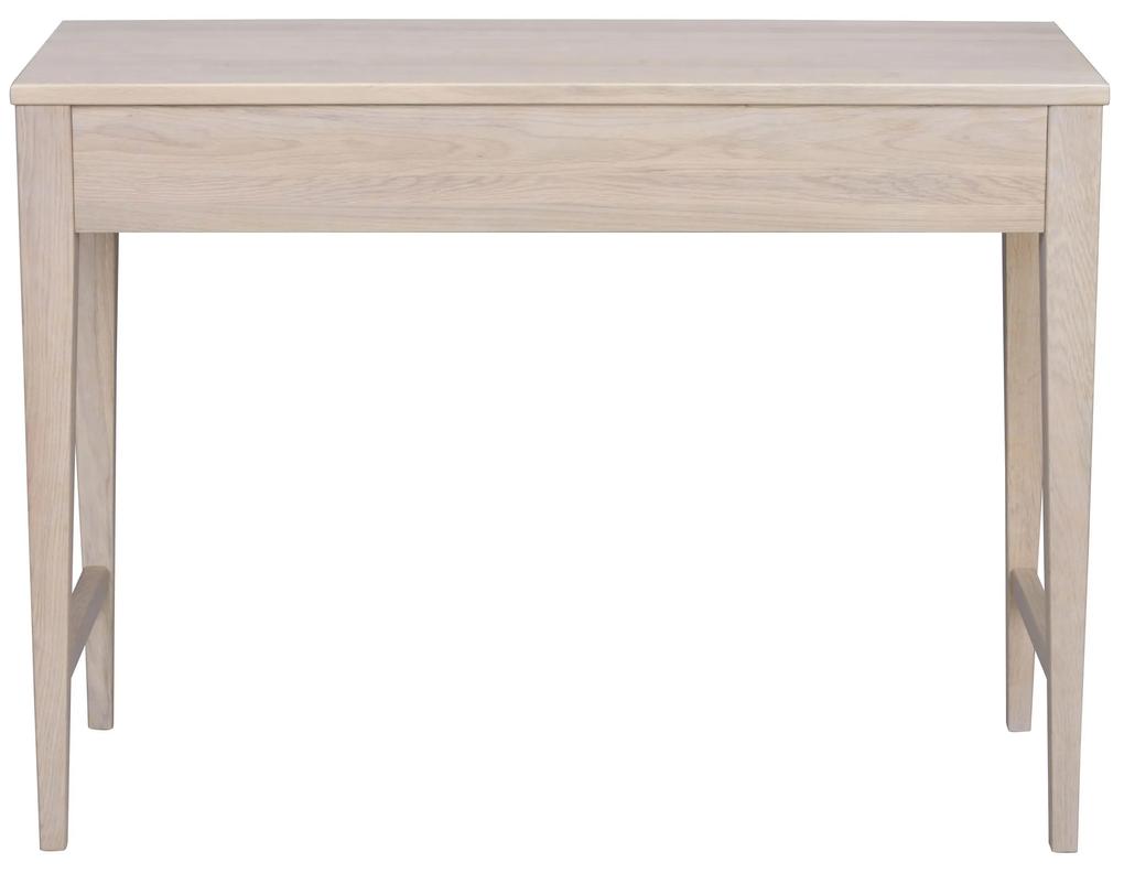 Přírodní masivní lakovaný dubový konzolový stolek Rowico Featti, 100 cm