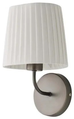 Redo Nástěnná lampa Piccadilly 1xE27 Barva: Saténový nikl, Barva stínidla: šedá