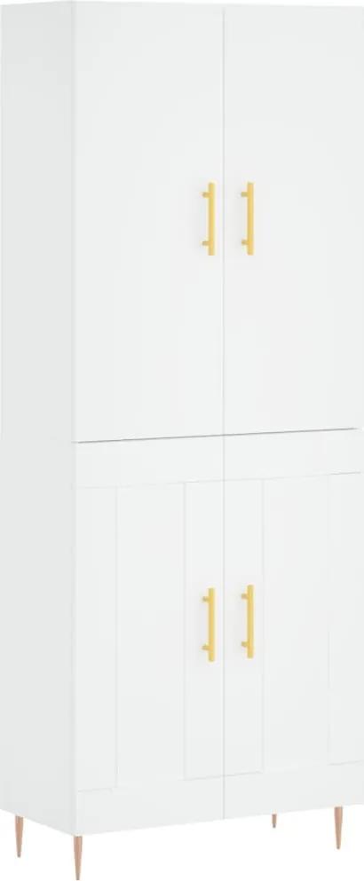 vidaXL Skříň highboard 69,5 x 34 x 180 cm kompozitní dřevo [3195780] Barva: Bílá