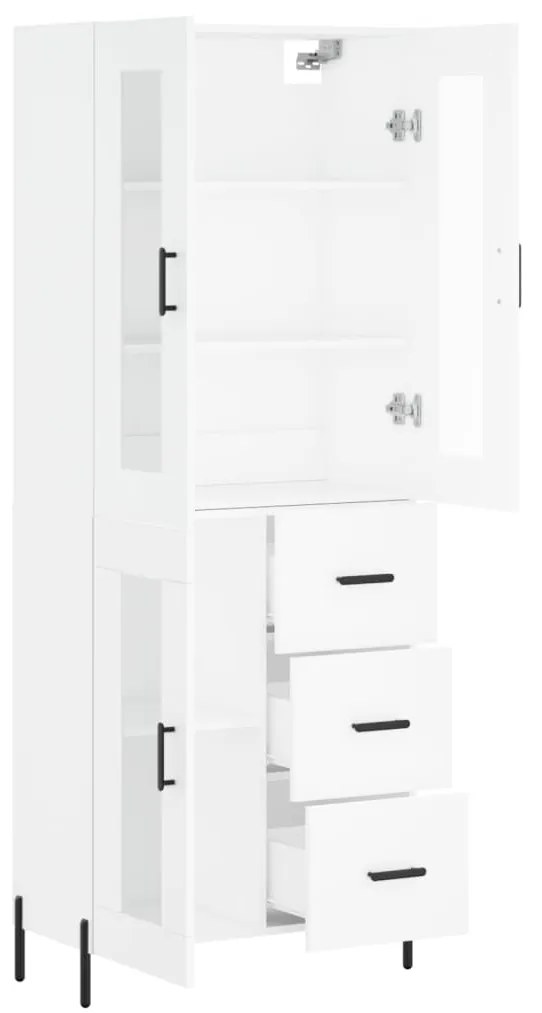 Skříň highboard bílá 69,5 x 34 x 180 cm kompozitní dřevo - Default Title