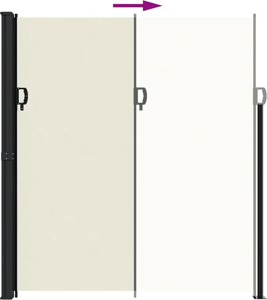 vidaXL Zatahovací boční markýza 220 x 500 cm [4004477] Barva: Černá