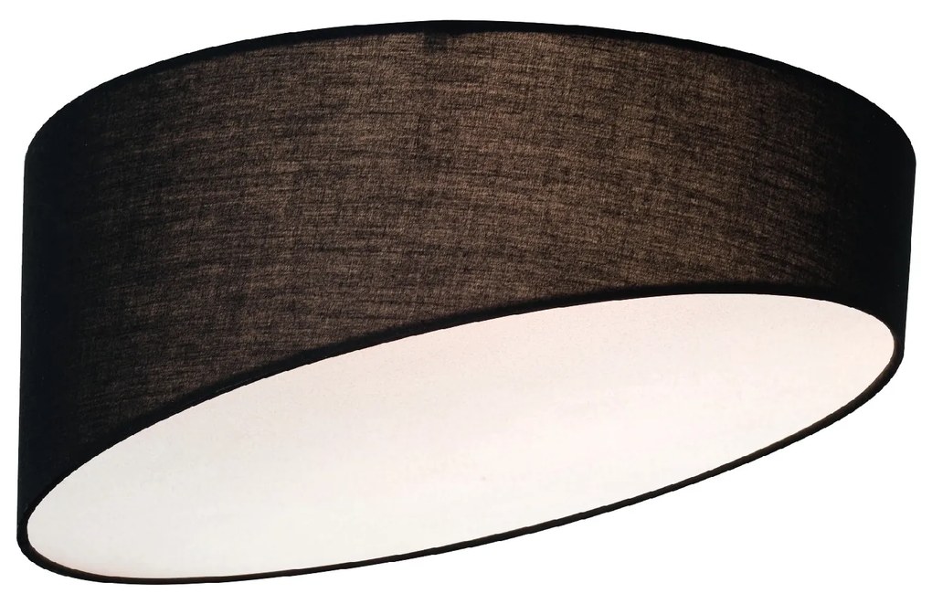 ACA DECOR Stropní svítidlo Black Fabric 3xE27 - Ø 40 cm
