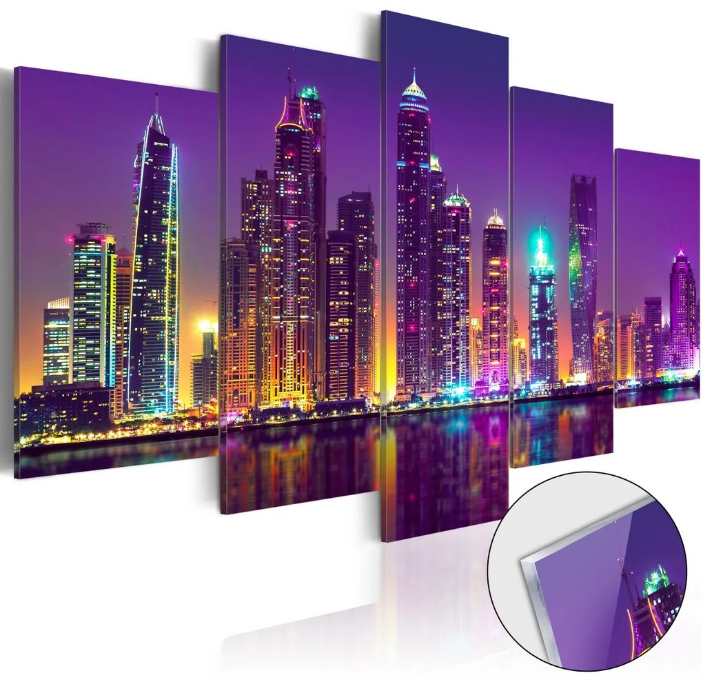Obraz na akrylátovém skle - Purple Nights [Glass] - 200x100