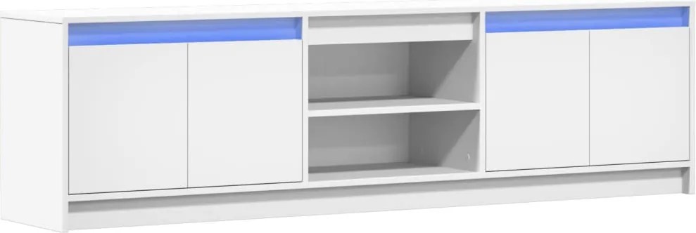 TV skříňka s LED bílá 180 x 34 x 50 cm kompozitní dřevo 3307912