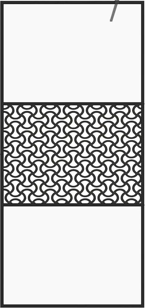 Zástěna do průchozí sprchy čiré ESG sklo 80 x 195 cm černá 151028