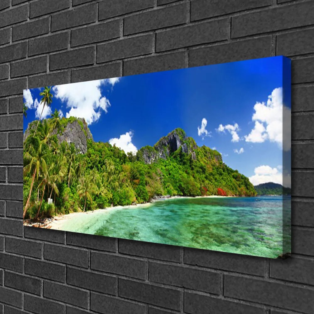 Obraz na plátně Pláž Hory Krajina 120x60 cm