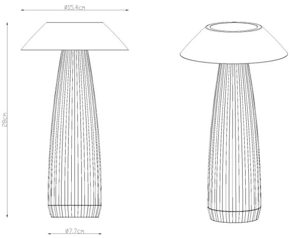 Globo 21021W - LED Stm. nab. dot. stolní lampa ILLUMI LED/1W/3,7V 3000K bílá