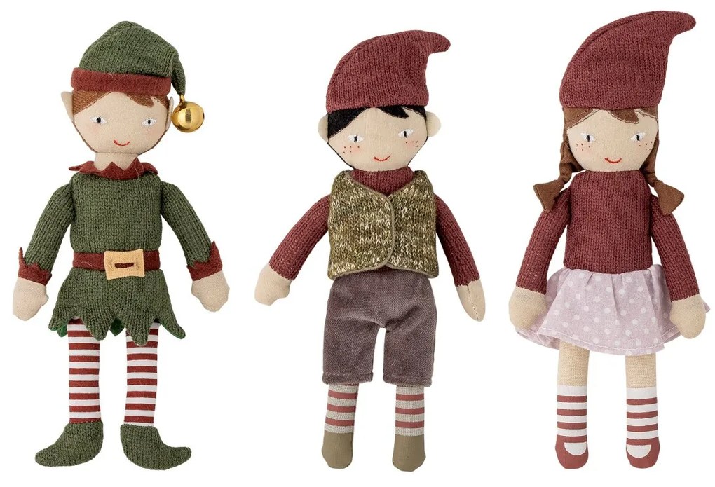 Vánoční skřítci Jingle Elfs - set 3 ks  Bloomingville