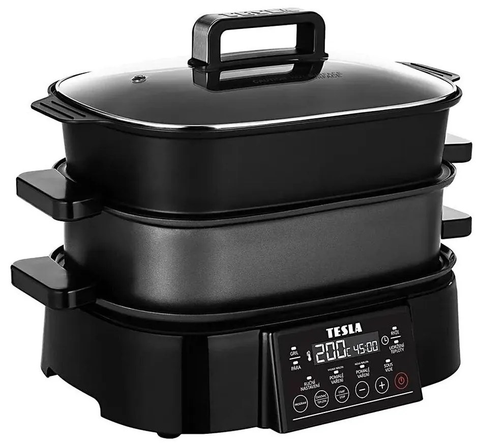 TESLA Electronics MultiCook - Multifunkční elektrický hrnec 6 l 11v1 1250W/230V MLTCKM90GRLBLK