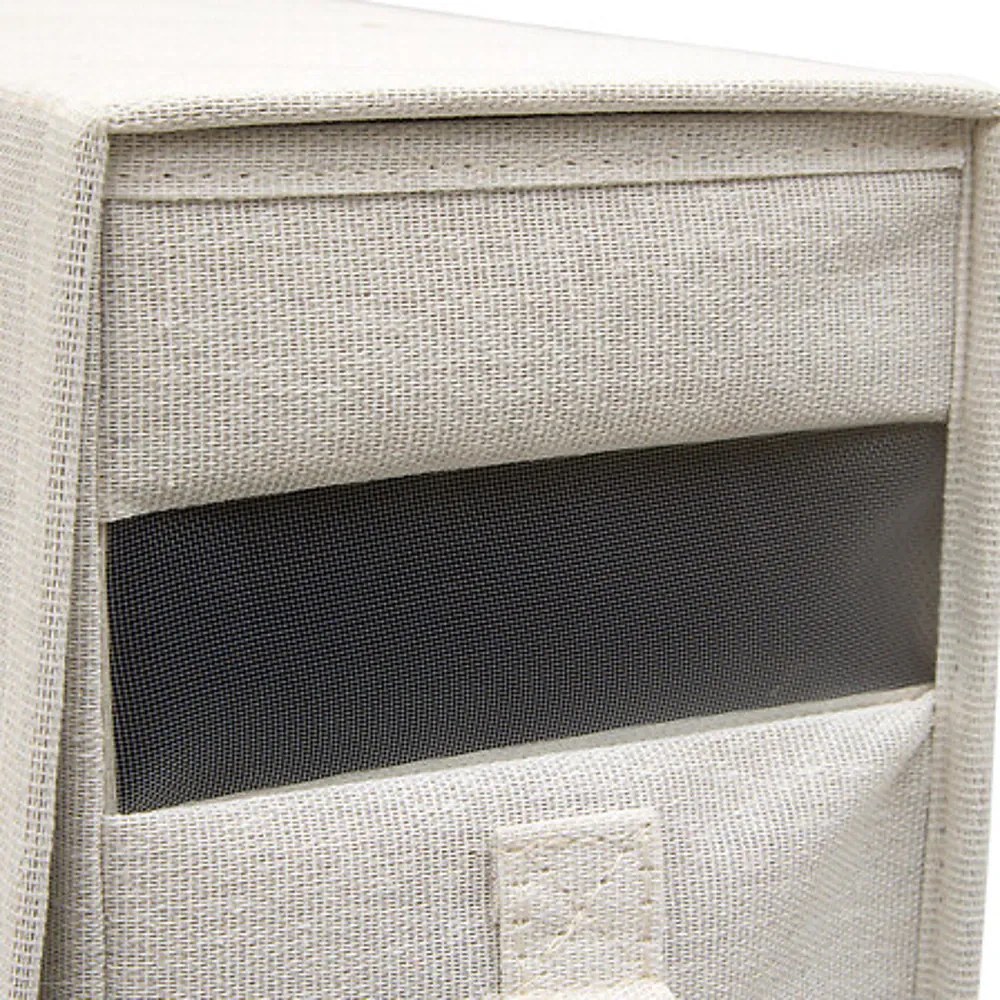 5Five® Lněný úložný skládací box na ložní prádlo, skládací 40,5 x 15,5 x 31,5 cm - 2ks