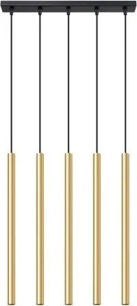Závěsná lampa SOLLUX PASTELO 5L leštěné zlato G9 5x8W bez žárovky SL.1198
