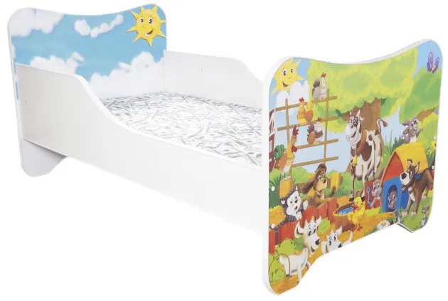 TopBeds dětská postel s obrázkem 160x80 - Farma
