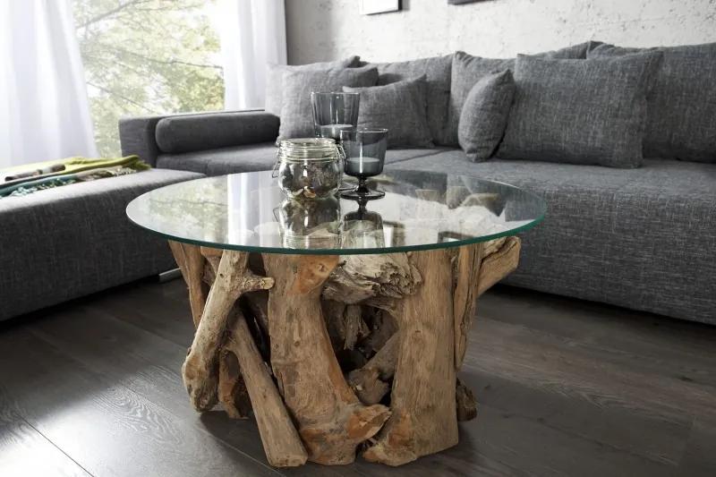 Moebel Living Konferenční stolek CAOTICO, naplavené dřevo
