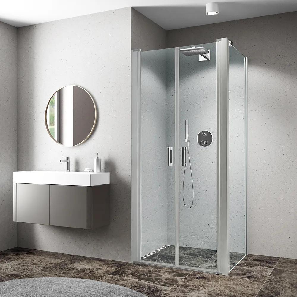 Roth Dvoukřídlé sprchové dveře CI 2BT pro instalaci do niky Varianta: šířka: 80 cm - (CI 2BT 800 - CI 2BT 080200 VPE), Barva profilů a typ výplně: profily: brillant, výplň: transparent