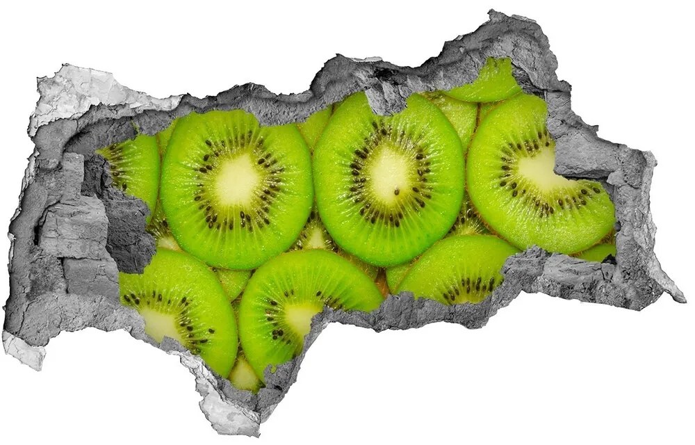 Wallmuralia Nálepka 3D díra na zeď Kiwi 95x73 cm